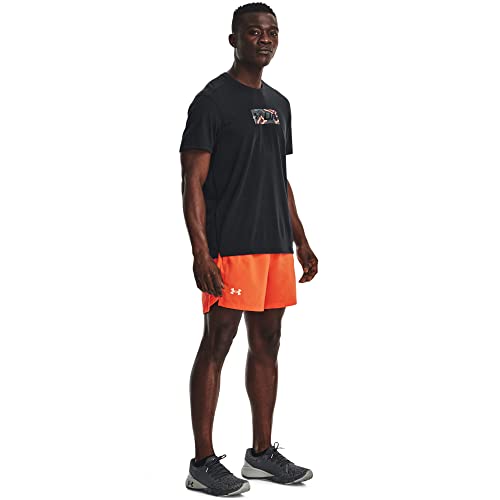 Under Armour Men's Launch 5-inch Shorts, (829) Papaya/Papaya/Reflective, Medium