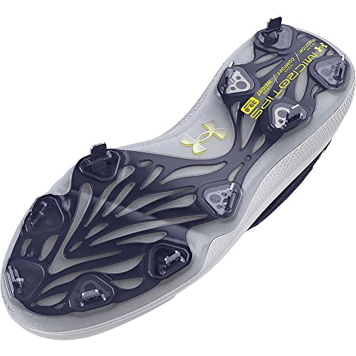 Under Armour Men's Yard Low MT Baseball Cleat, (401) Midnight Navy/White/White, 12