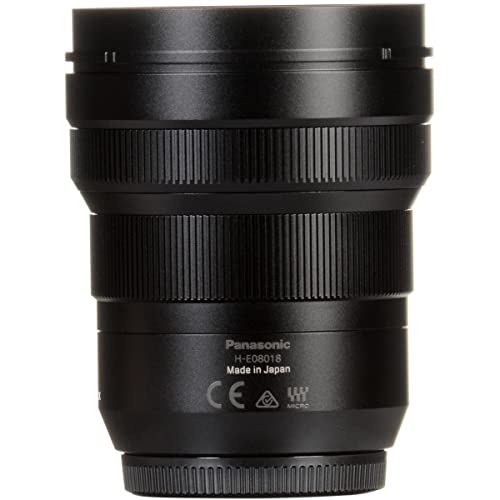 Panasonic LUMIX Professional 8-18mm Camera Lens, G LEICA DG VARIO-ELMARIT, F2.8-4.0 ASPH, Mirrorless Micro Four Thirds, H-E08018 (Black)