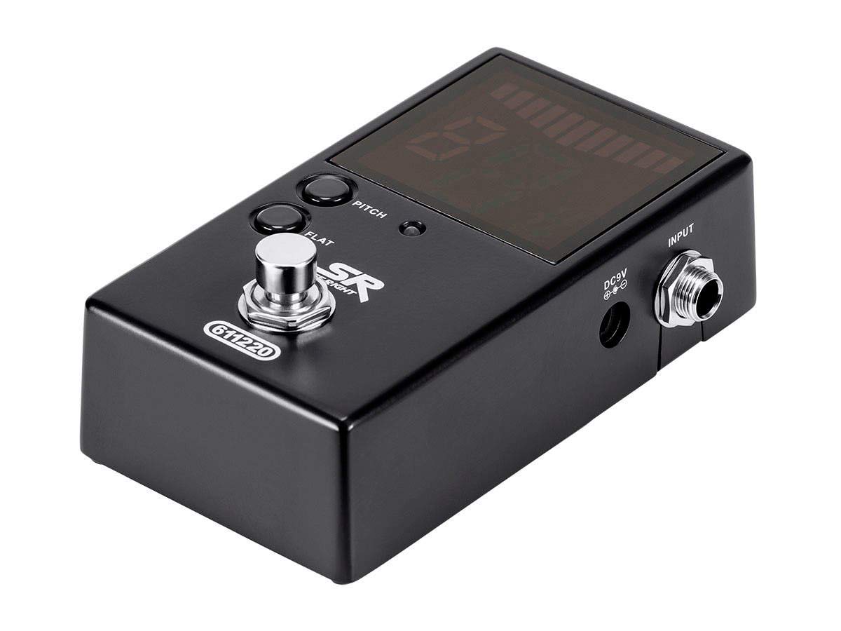 Monoprice Chromatic Pedal Tuner - Black, Normal & True-Bypass Outputs, Easy to Tune Your Bass & Guitars - Stage Right Series