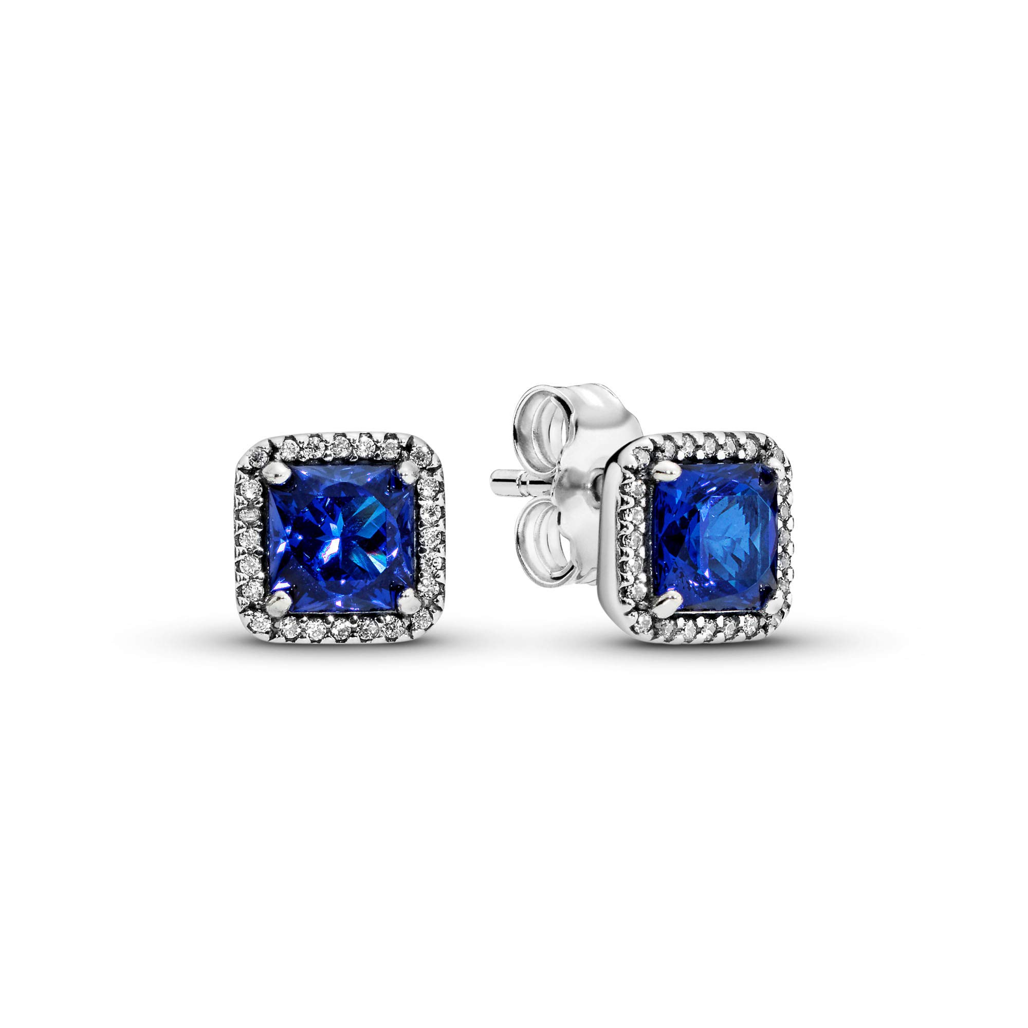 PANDORA Blue Elegance Earrings - Timeless Earrings for Women - Great Gift for Her - Sterling Silver & Cubic Zirconia