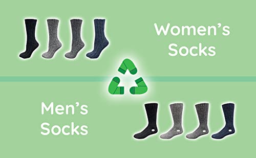 Sierra Socks Thick Hiking Wool Socks, Gift for Father (Charcoal, Large)