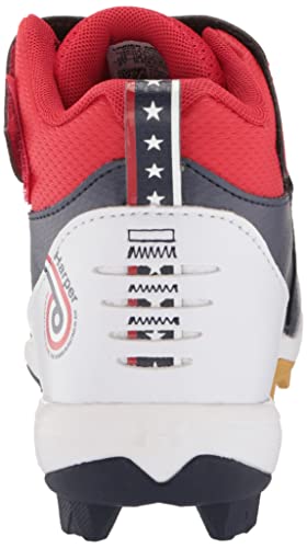 Under Armour Boys' Harper 6 Mid RM Jr. Limited Edition, White (100)/Midnight Navy, 4.5 M US