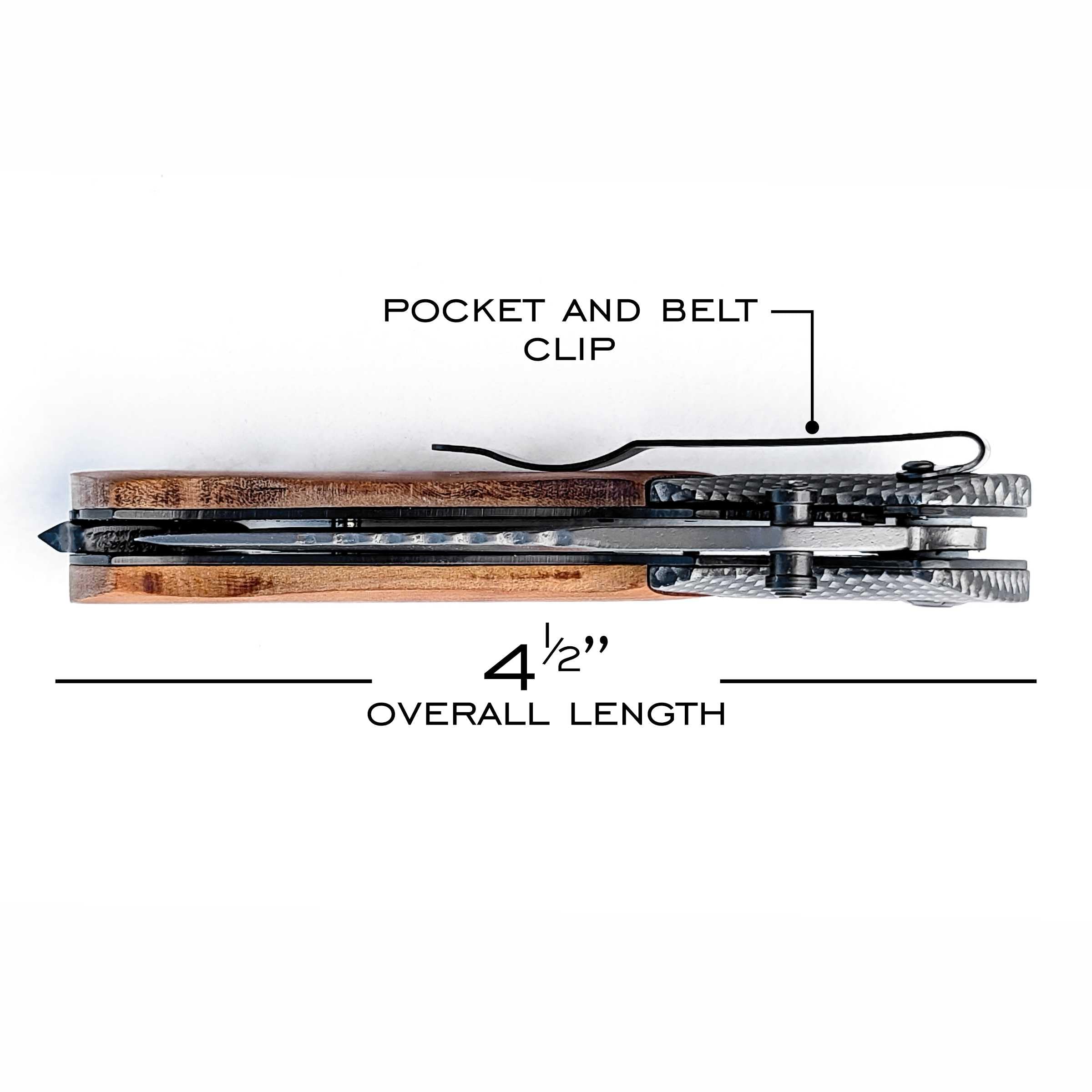 Personalized Engraved Wood Handle Pocket Knife - Personalized Gift for Men - Custom Box Included