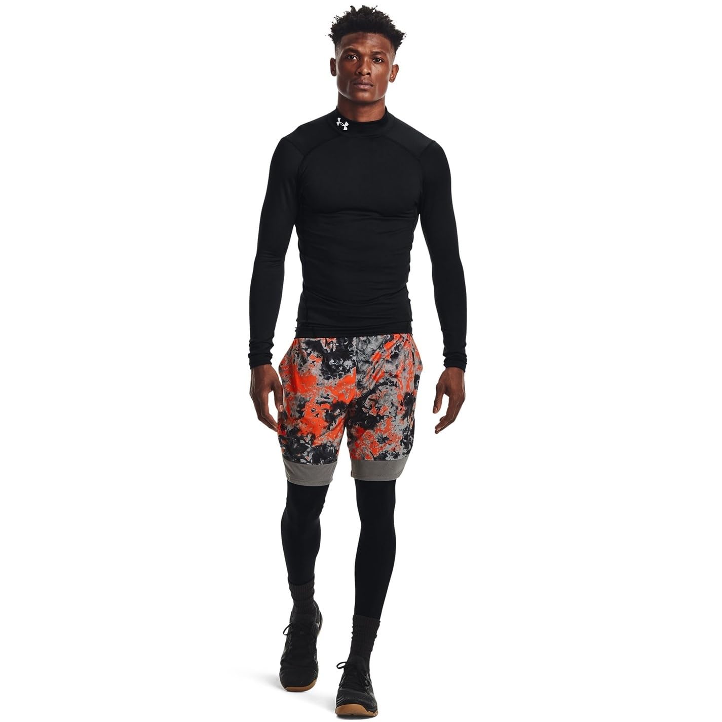 Under Armour Men's ColdGear Armour Compression Mock, Black (001)/White, Medium