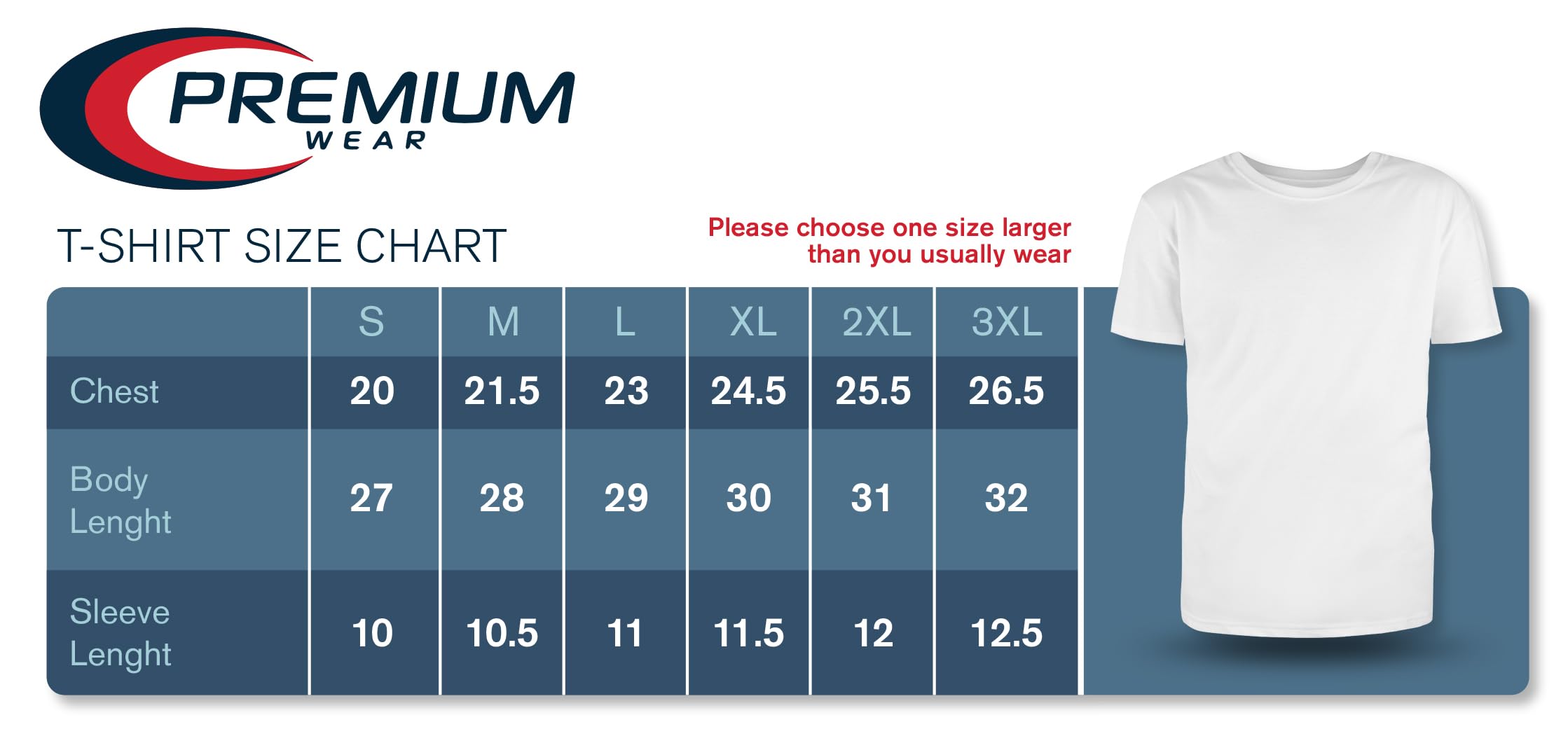 Premium Wear Men's Moisture Wicking Athletic T Shirts Big Tees - Short Sleeve - Nice Navy 4XL
