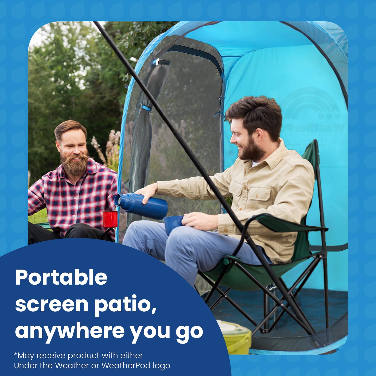 The Original β WeatherPod XL 1-Person Bug-Screen Pod β Pop-Up Mosquito Screen Tent Made with Fine Gauge, No-See-Um Proof Mesh - Red