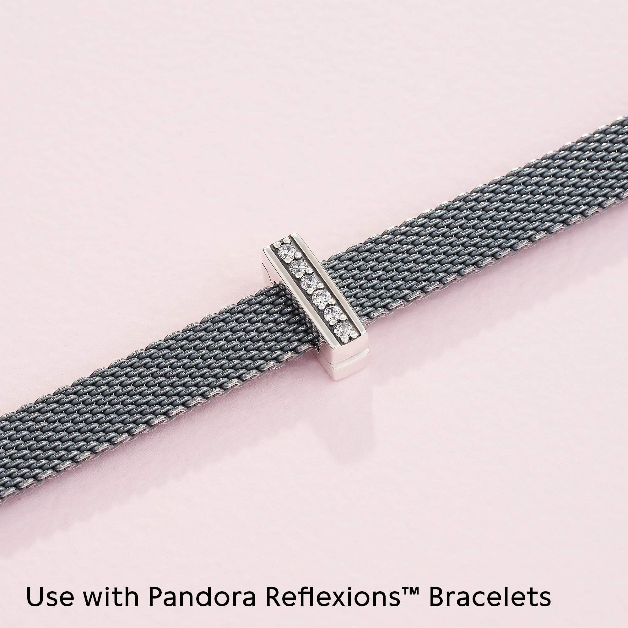Pandora Jewelry Reflexions Clip Cubic Zirconia Charm - Sterling Silver