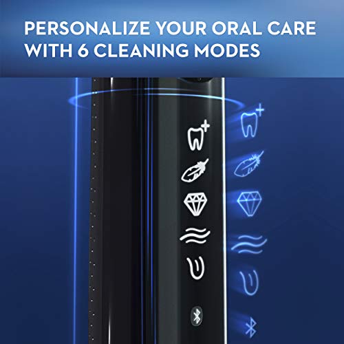 Oral-B GENIUS X Electric Toothbrush with 3 Oral-B Replacement Brush Heads and Toothbrush Case, Black