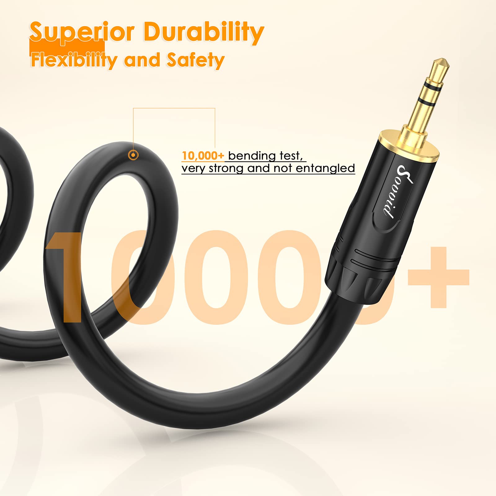 Sovvid XLR Cable to 1/8Inch 3.5mm - 3FT Male to XLR Male Microphone Cable Cord Professional TRS Stereo Balanced Cable for iPhone iPad Tablet Laptop and More Black