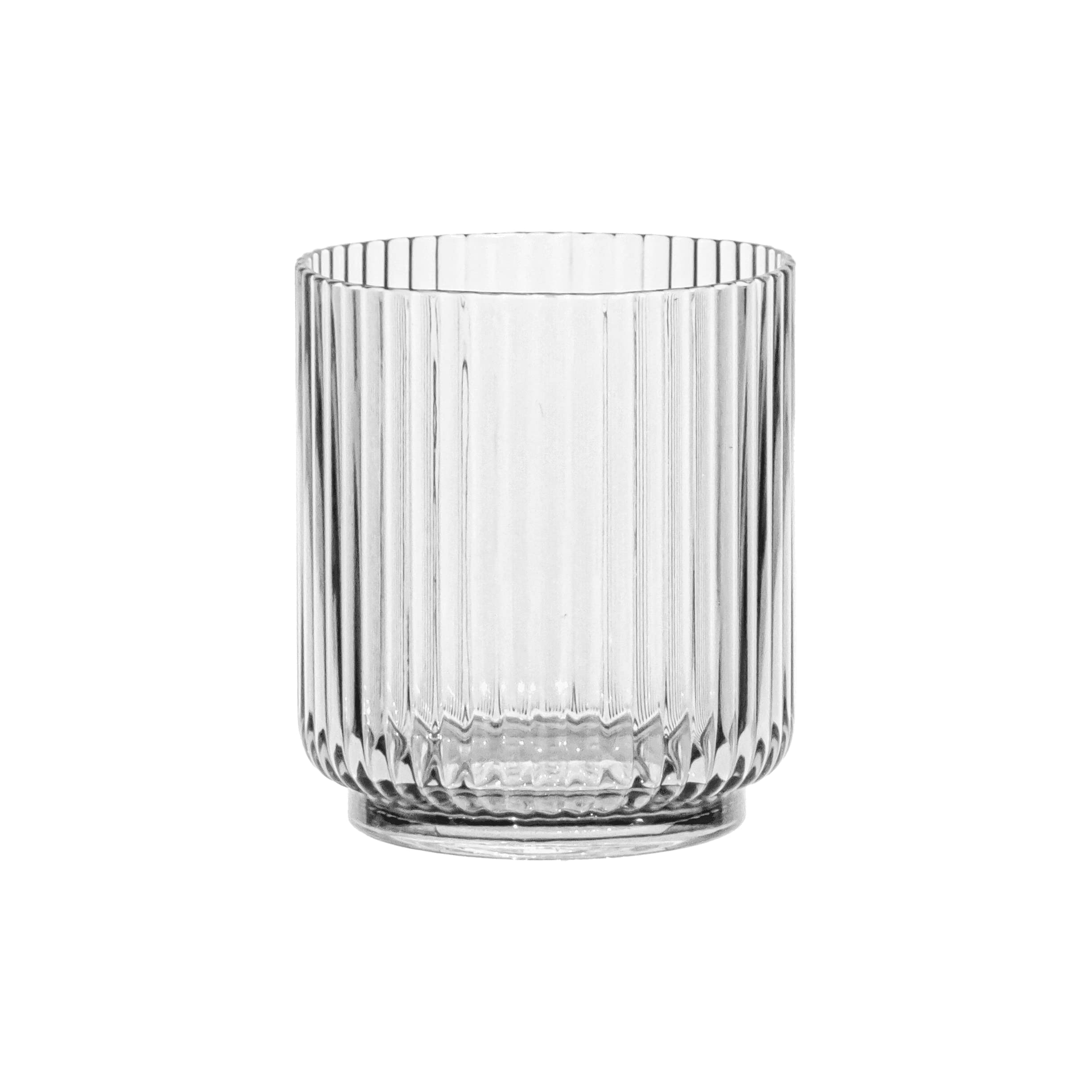 TarHong Mesa Premium Plastic Drinkware Tumbler/Double Old Fashioned, 15 Ounce, Clear, (Set of 6)