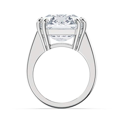 SWAROVSKI Mesmera Ring, Large Clear Crystal with a Rhodium Finish Setting, Size 9, Part of the Mesmera Collection
