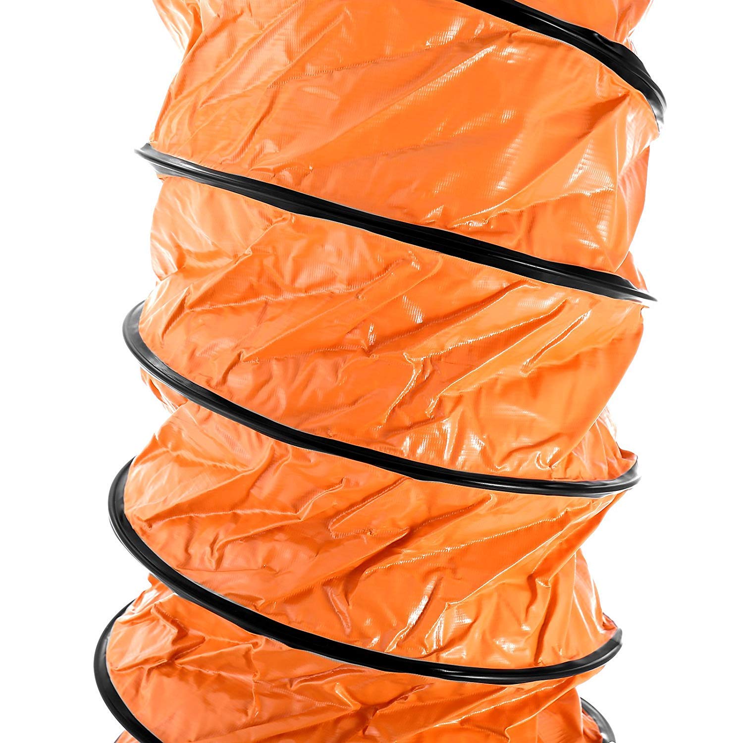 OrangeA Utility Blower Fan 8 inch Portable Ventilator High Velocity Utility Blower Mighty Mini Low Noise with 5M Duct Hose (8 inch Fan with 5M Hose)