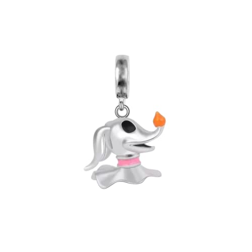 Zero Ghost Dog Dangle Charm for Bracelet or Necklace 925 Sterling Silver