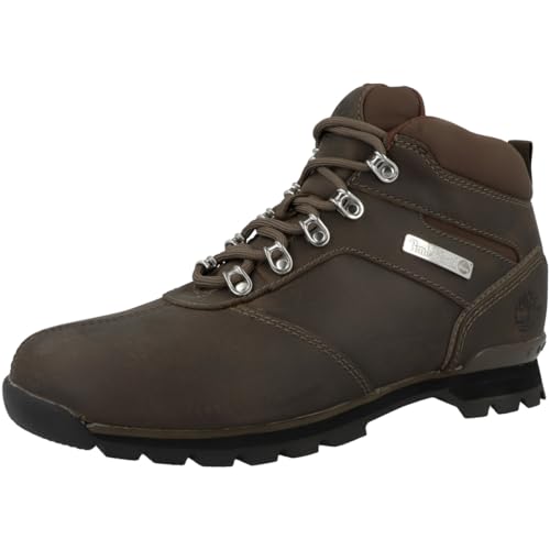 Timberland Mens Splitrock Mid Hiker Leather Olive Navy Boots 9 US
