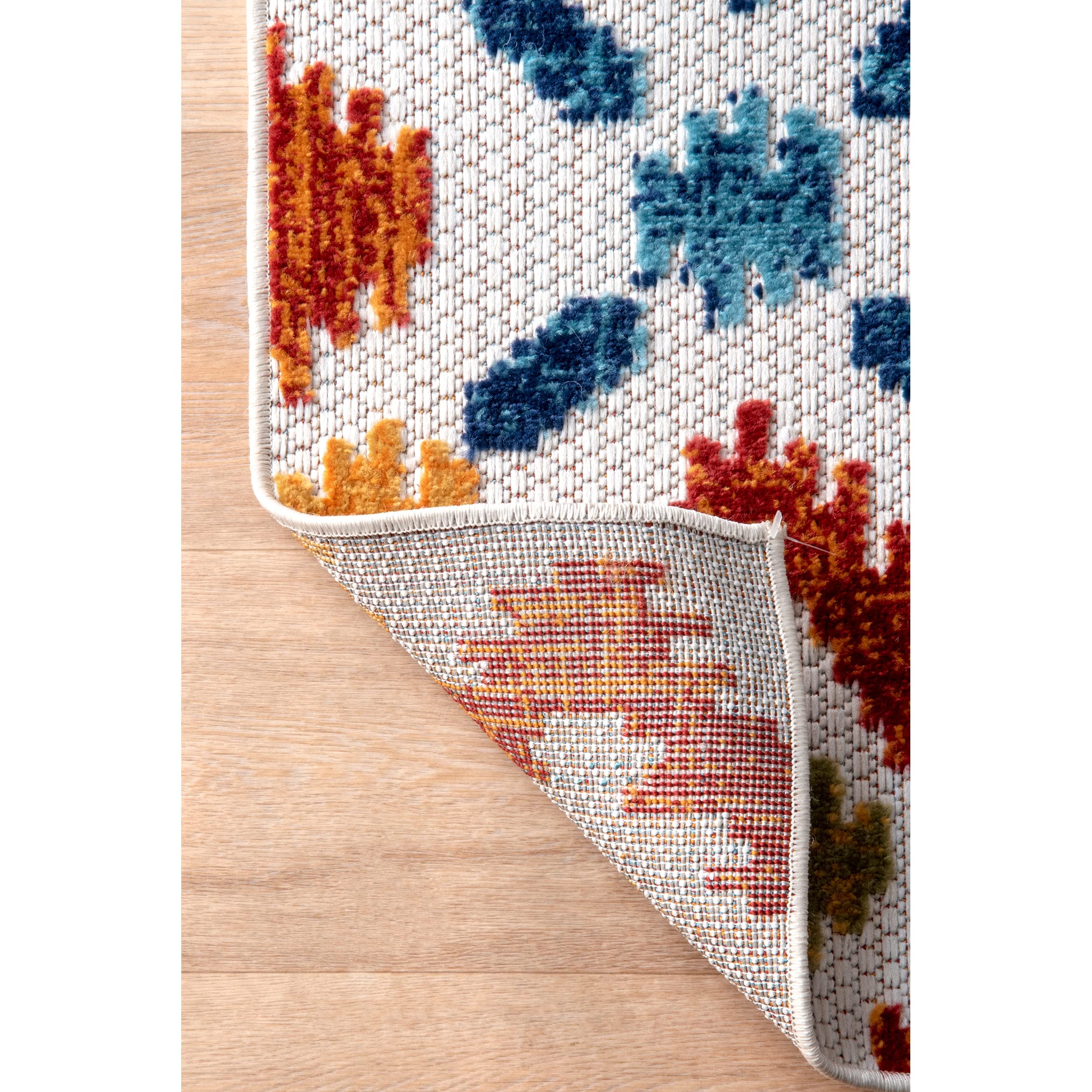 nuLOOM Indoor/Outdoor Transitional Labyrinth Area Rug, 9x12, Blue