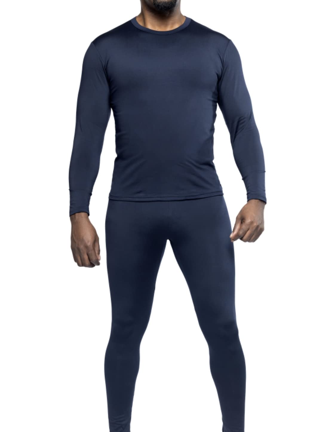 Therma Tek Cold Weather Long Johns Thermal Underwear for Men Set β 2 Pcs Fleece Lined Moisture Wicking, Breathable Base Layer Men Thermals Top and Bottom Set(Grey, M)