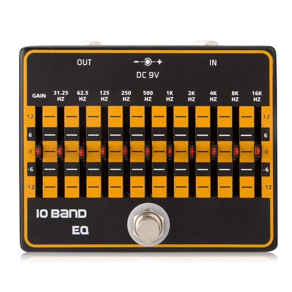 SHYPT 10-Band Equalizer Electric Guitar Effects Pedal String Instrument Maintain Spare Parts for Beginner Guitar Effect Pedal