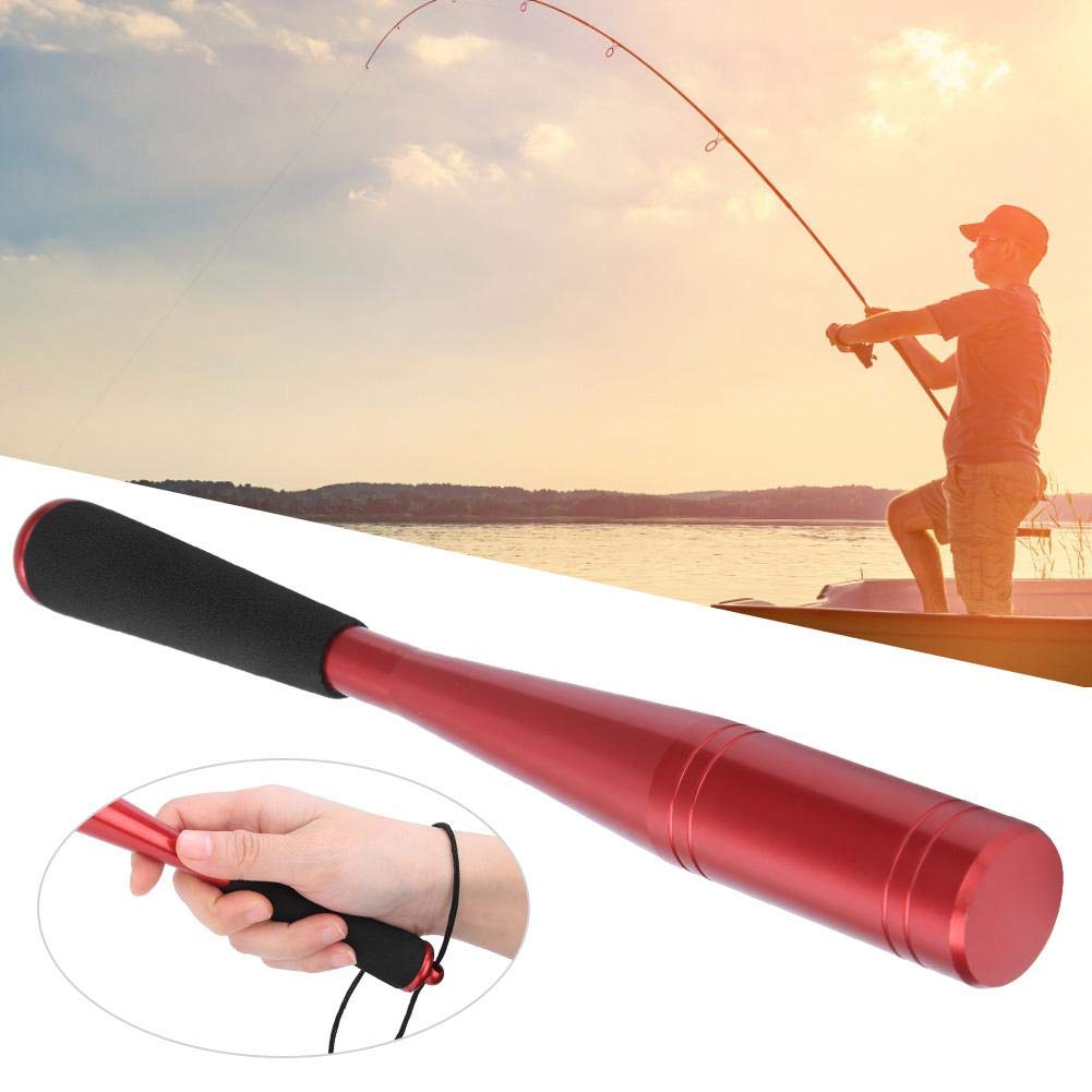 Redxiao γππ₯πππ€ π
π«π’πππγ Fish Priest, Fishing Bat Tool, Portable 25mm Diameter Aluminium Alloy Head for Sea/Fresh Fishing Fishing Lover Outdoor Use Adult Children Fishing Tackle(red)