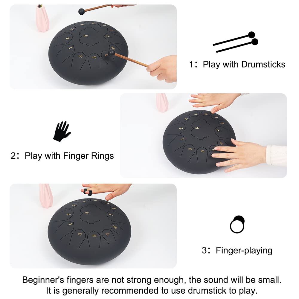 Yasisid Steel Tongue Drum 12 Inches 13 Note
