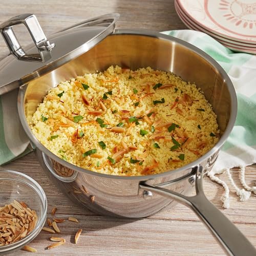 Sur La Table Classic 5-Ply Stainless Steel Saucepan