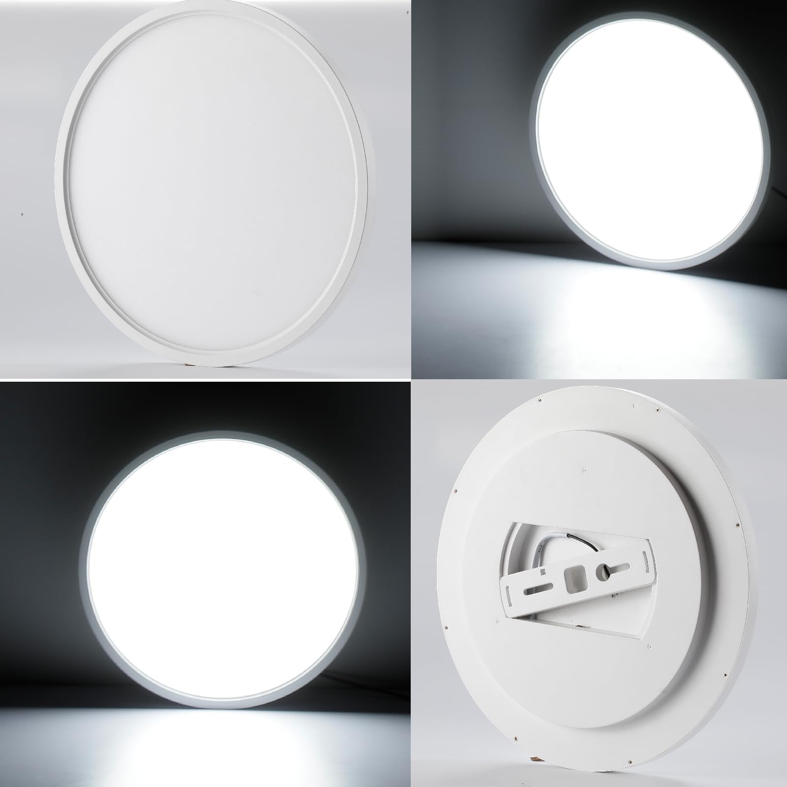 ocioc 4 Pack 12 inch Ceiling Light, 24W 5000K Flush Mount LED Ceiling Light Fixtures for Hallway, Porch, Laundry Room, Stairwell White