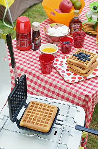 Yoshikawa SJ2275 Waffle Maker, Single, Fluorine Treatment, For Gas Stoves, Black, 13.6 x 5.6 x 1.3 inches (34.5 x 14.3 x 3.2 cm)