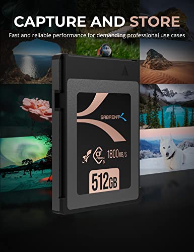SABRENT Rocket CFX PRO 512GB CFexpress Type B Memory Card R1800MB/s W1700MB/s [CF-XXIT-512]