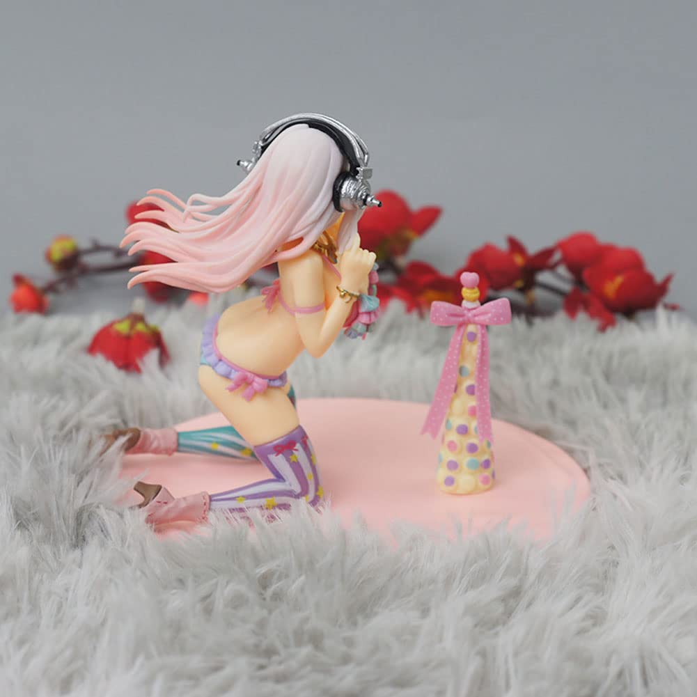 ZKTSRY SUPERSONICO Anime Action PVC Figure Model (Swimsuit Version),5.2-inch Animated Action Diagram for Table Office Collection