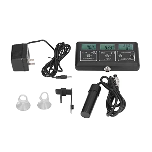 Water Quality Tester, 7 in 1 PH ORP EC TDS CF Temperature Humidity Meter Multi-Parameter Water Monitor for Drinking Water, Pool, Aquarium, Fish, Hydroponics(#2 US)
