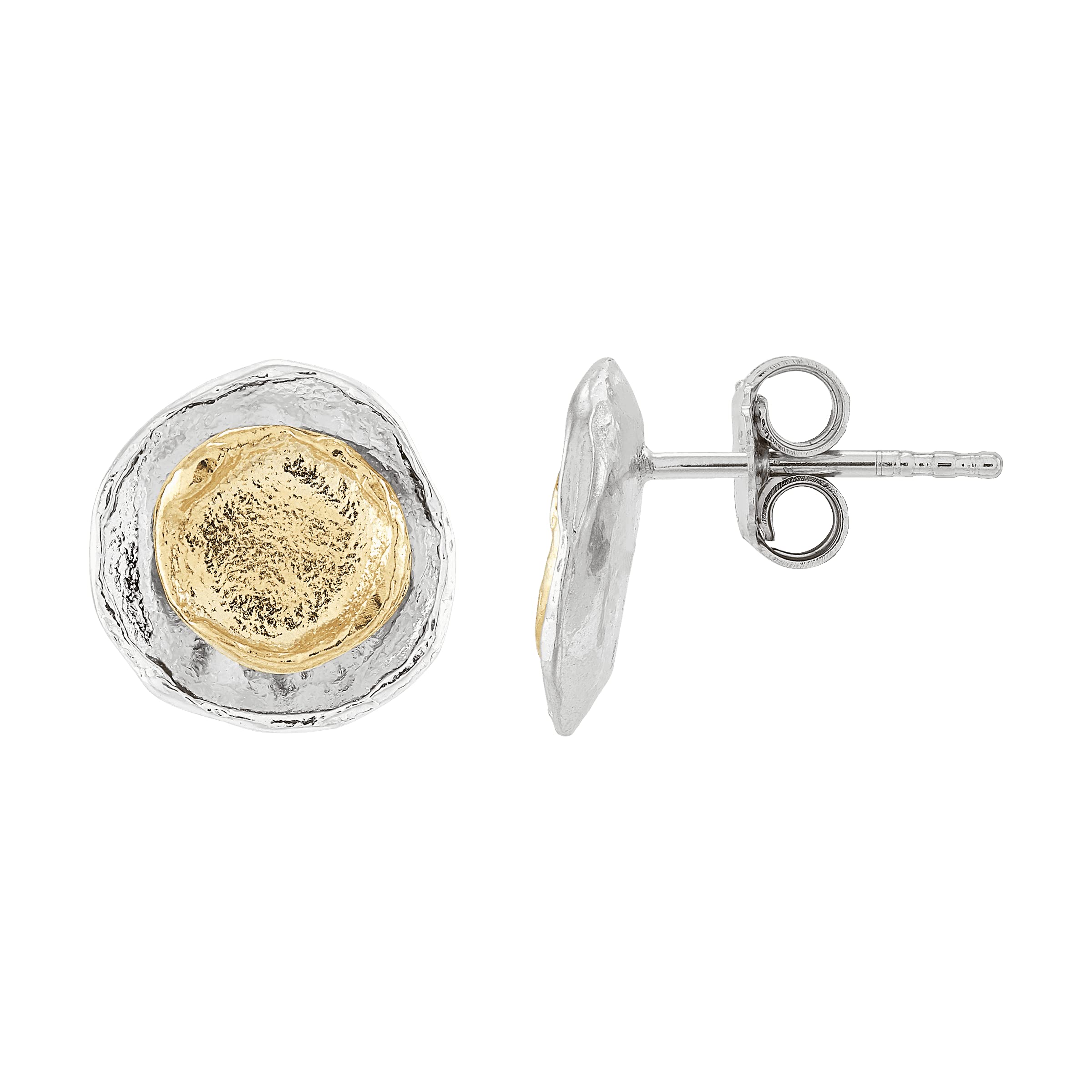 Silpada 'Another Realm' Stud Earrings in Sterling Silver and 14K Gold Plating
