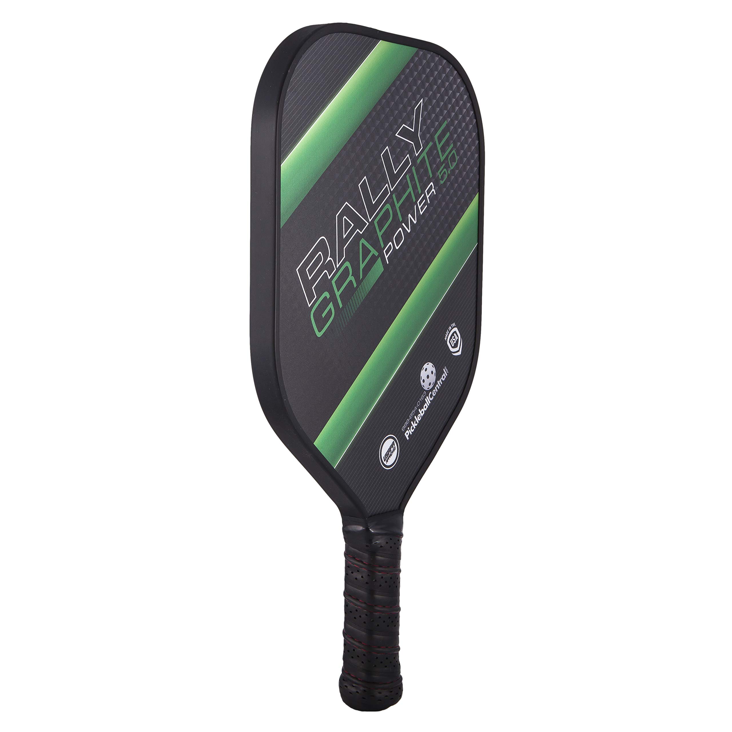 Pickleball Paddle - Rally Graphite Power 5.0 | Honeycomb Core, Graphite/Polymer Hybrid Composite Face | Power, Control, Large Sweet Spot | Paddle Cover (2 Pack - Blue & Red)