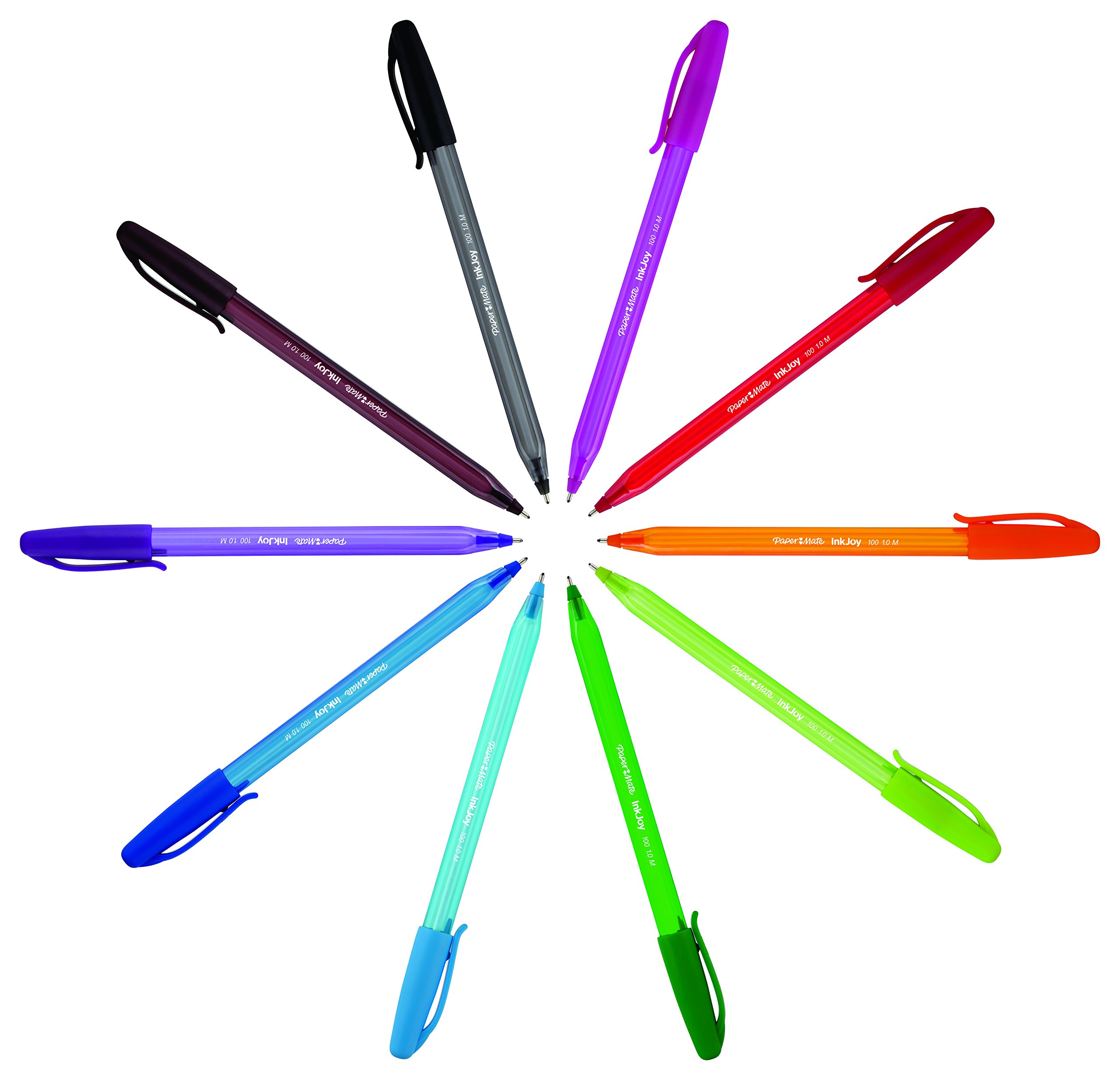 Paper Mate InkJoy 100ST Ballpoint Pens, Medium Point, Black, 8 Pack (1945928)