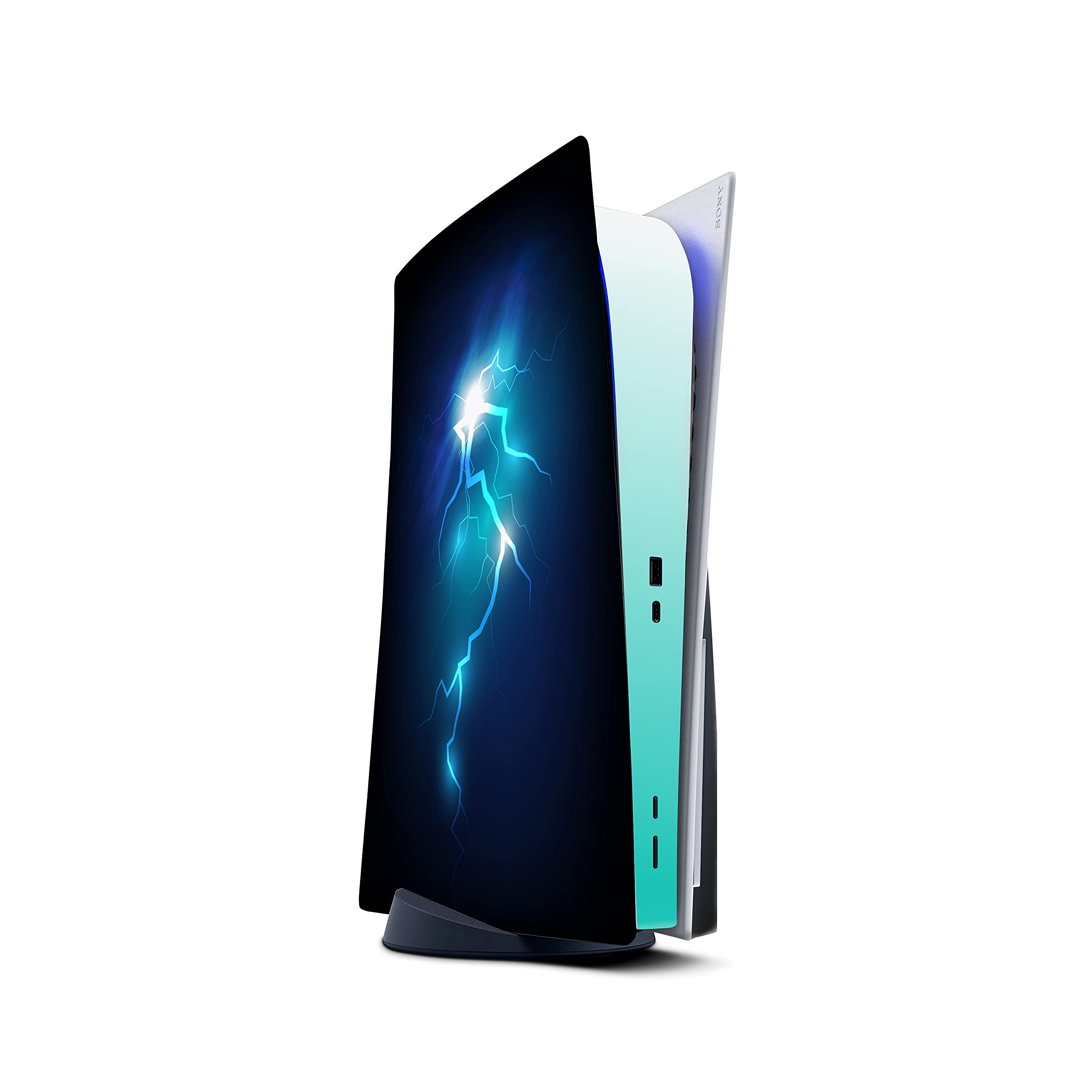 skin for PS5 Skin Blue for PlayStation 5 Console and 2 Controllers, ps5 cover Vinyl 3M Decal ps5 Stickers Full wrap Cover (Disk Edition)