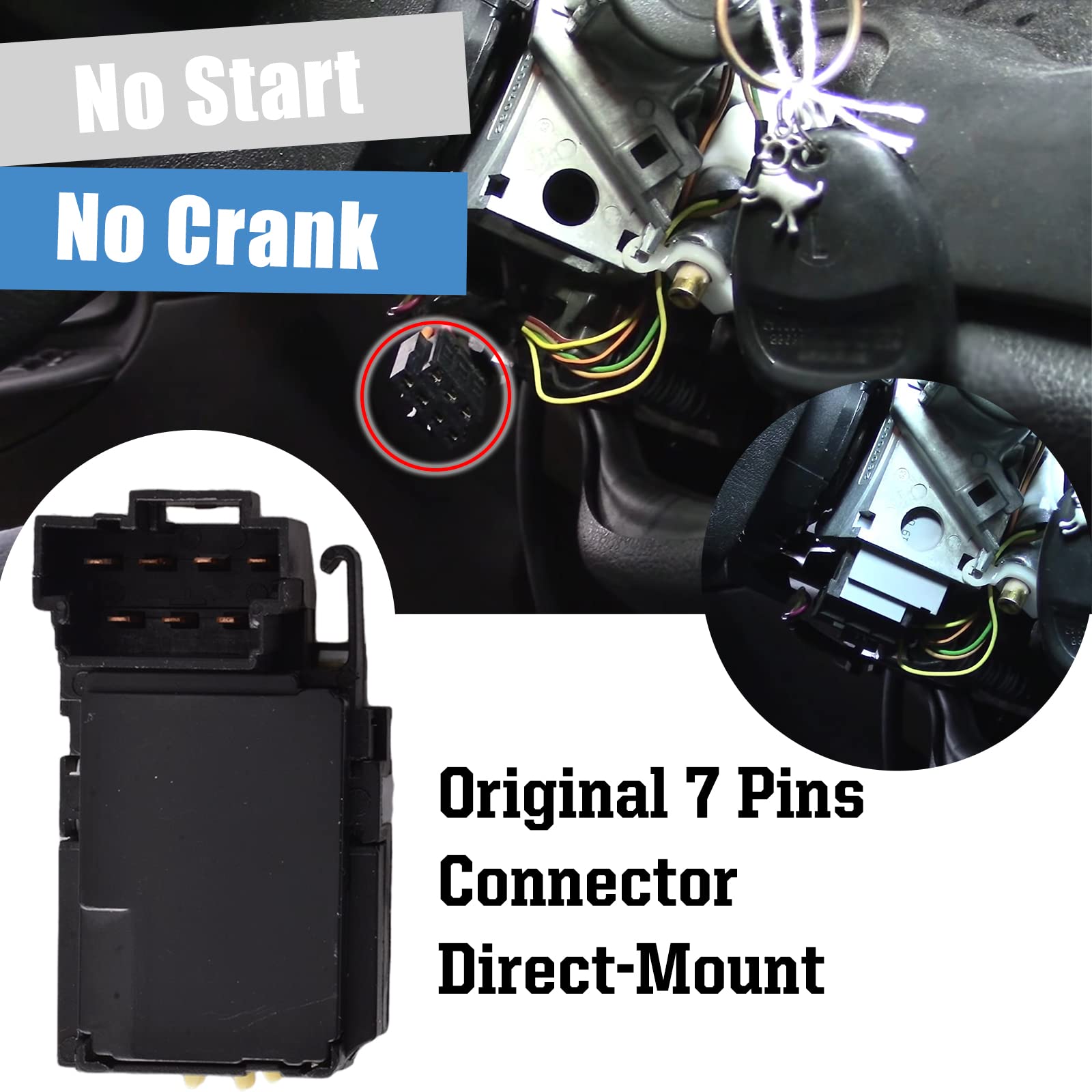 unikpas Ignition Switch Compatible for Chevrolet Silverado 2003-07 Trailblazer 2002-09 Tahoe Sierra Replace Starter Switch 12450251 924-715