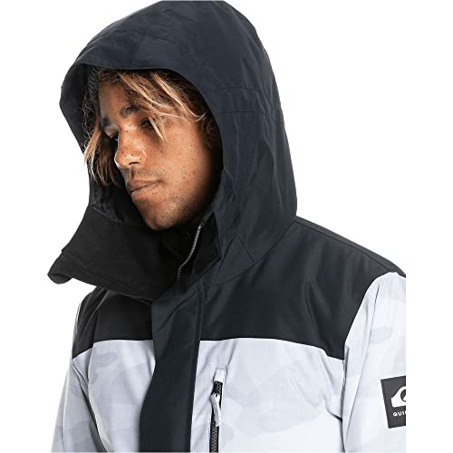 Quiksilver Men's Mission Printed Block Jacket S Snow White-Camouflage