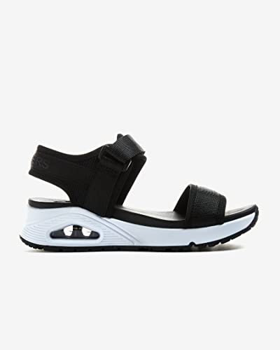 Skechers Cali Women's womens Uno - New Sesh Sport Sandal, Black/White, 11 US