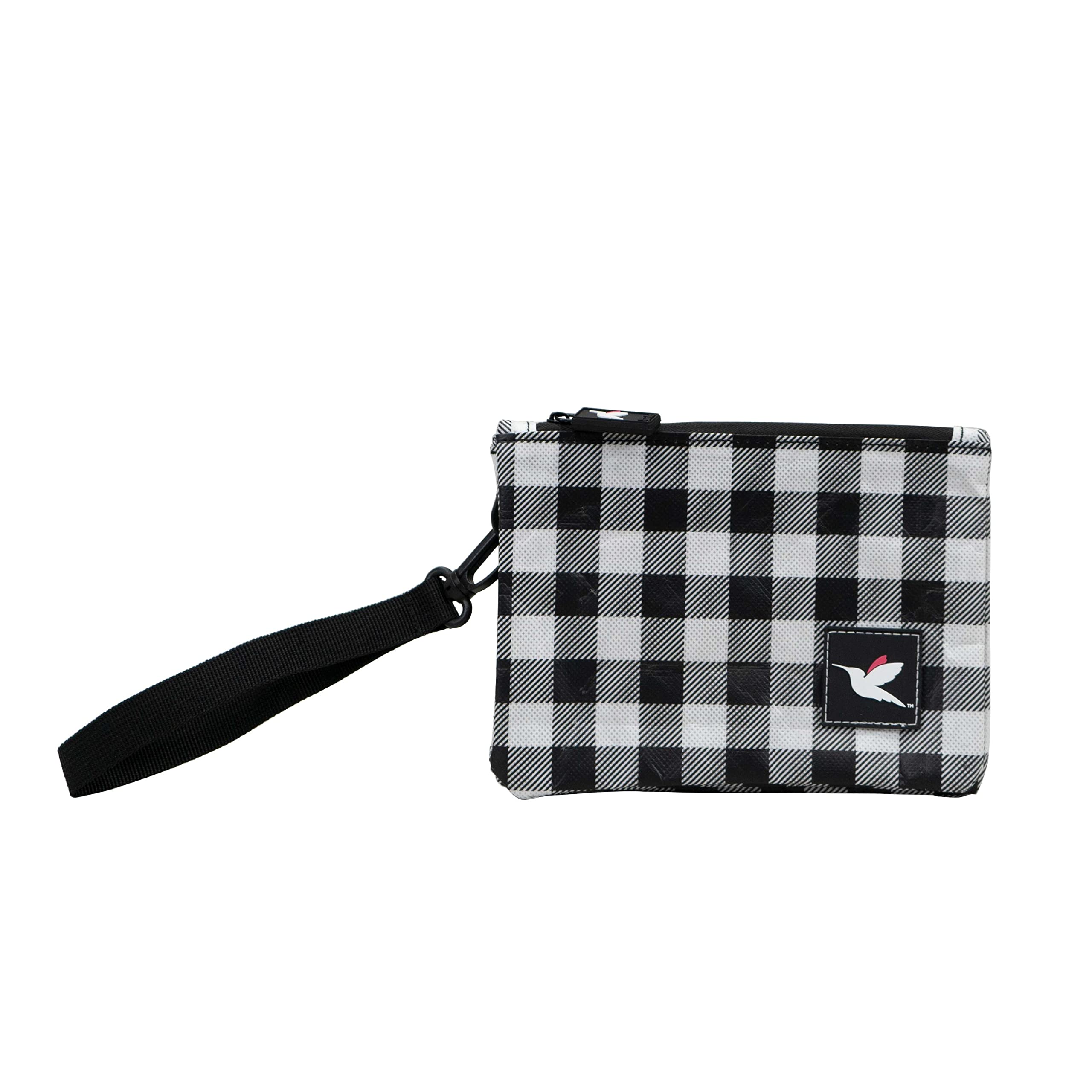 Stola On The Town Pouch – Multi-Functional Clutch Bag or Wristlet – Water Resistant, Wipeable On the Go Bag with Removable Strap – Ideal for Concerts or Nights Out, Gingham Check