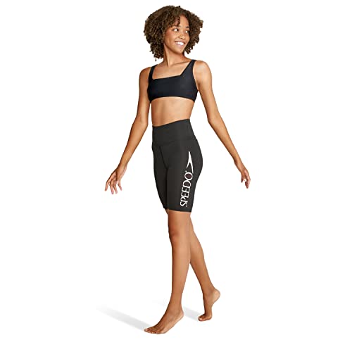 Speedo Women's Standard Swimsuit Bottom Jammer Mid Length, 2022 Black, X-Large
