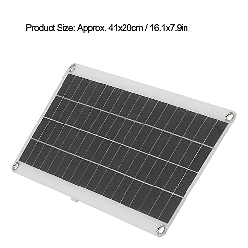 Yoidesu 20W 18V Solar Car Battery Charger, Portable Power Backup Kit Polycrystalline Solar Panel with Clip Adapter for Emergency/Advertising/Raffic Lights