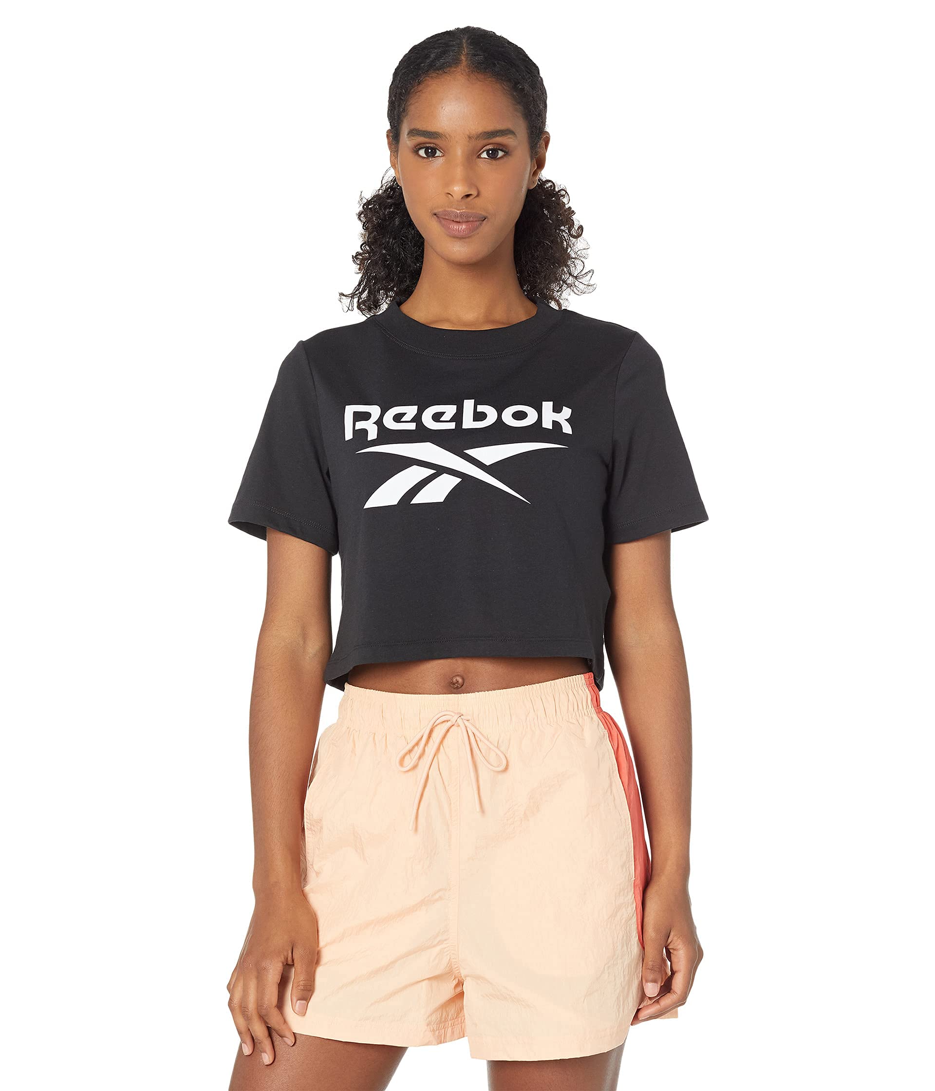 Reebok Training Essentials Graphic Crop Top, Black, S
