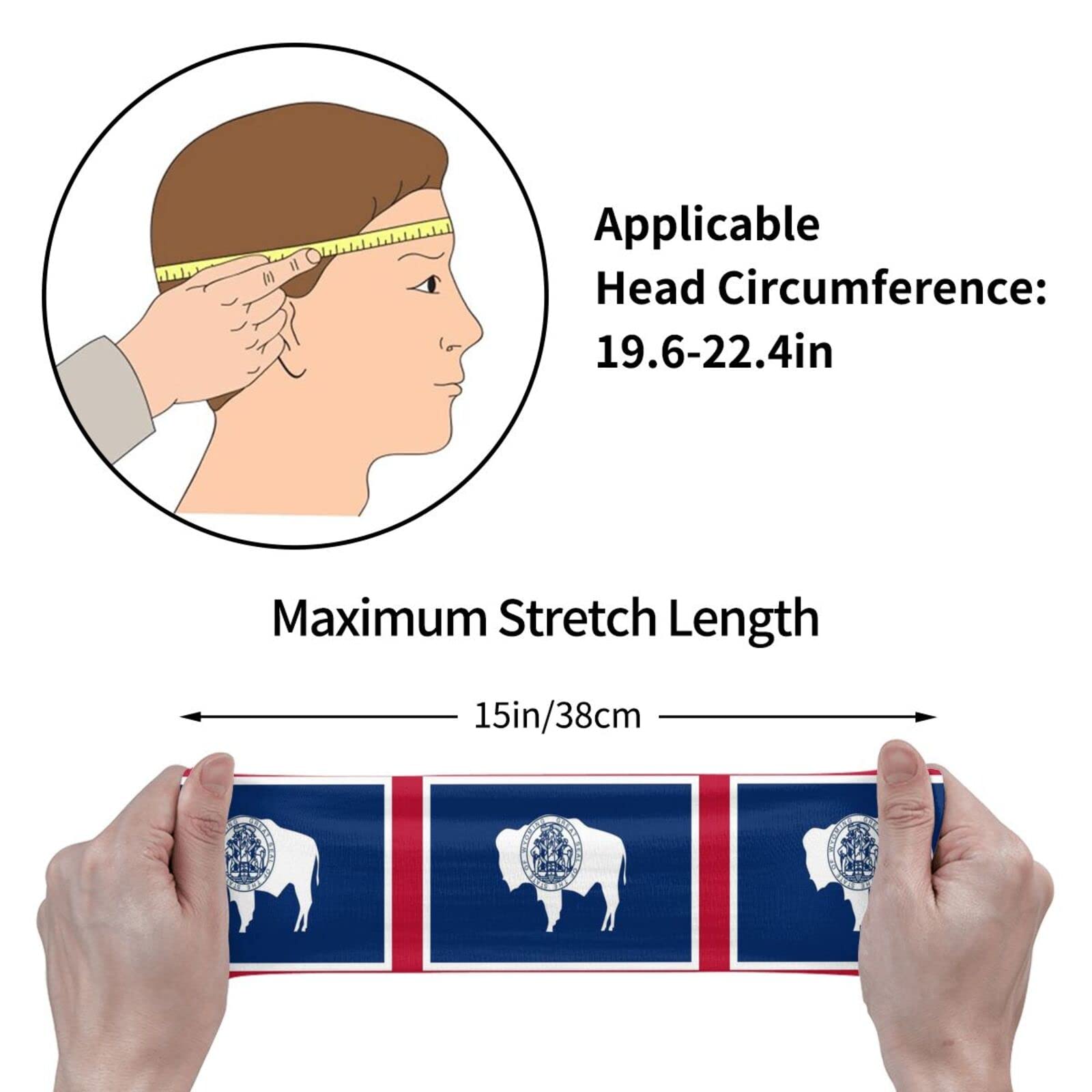 Wyoming Flag Cooling Headband Sports Headbands for Men and Women Moisture Wicking