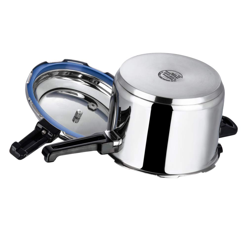 Vinod Pressure Cooker Stainless Steel – Outer Lid - 7 Liter – Induction Base Cooker – Indian Pressure Cooker – Sandwich Bottom – Best Used For Indian Cooking, Soups, and Rice Recipes, Quinoa