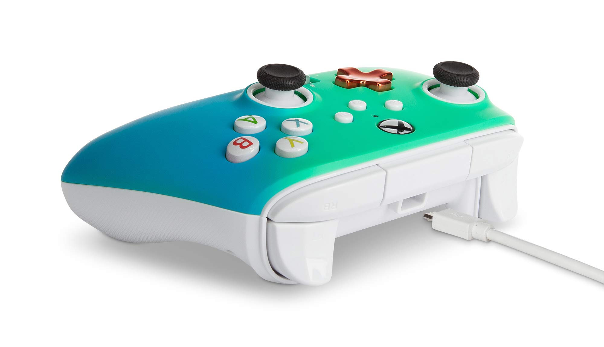 PowerA Enhanced Wired Controller for Xbox Series X|S - Seafoam Fade, gamepad, wired video game controller, gaming controller, Xbox Series X|S