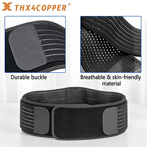 THX4COPPER Anti-Slip Mesh SI Hip Belt, Compression Lower Back Support Brace, Elastic Sacroiliac Joint Brace