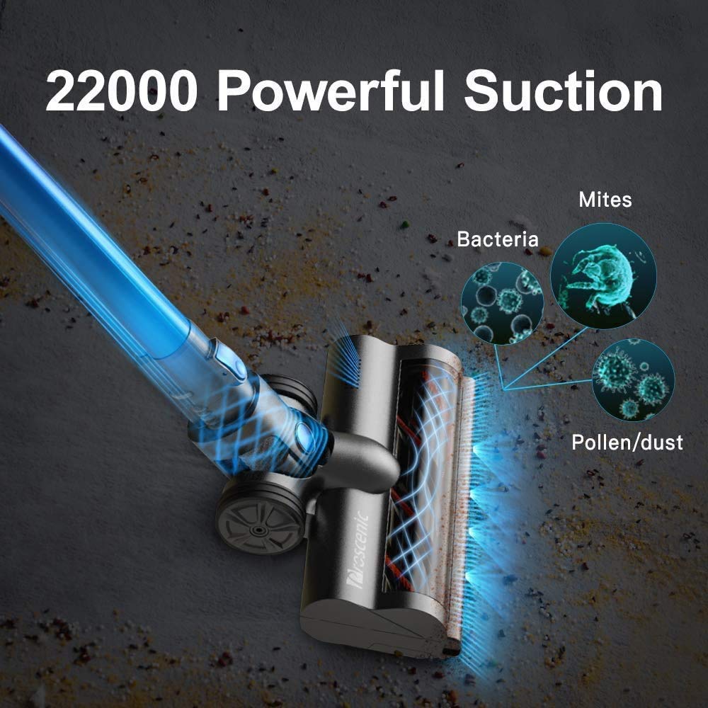 Proscenic P10 Cordless Vacuum Cleaner, 22000Pa Powerful Suction, Led Touch Screen, 4 Adjustable Suction Modes, 4-in-1 Stick Handheld Vacuum