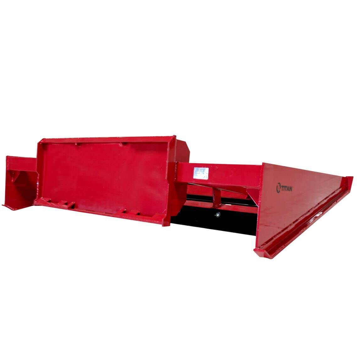Titan Attachments 84in Skid Steer Grader, Universal Quick Tach, Triple Cutting Edge Box Grader, Push and Pull Road Grader