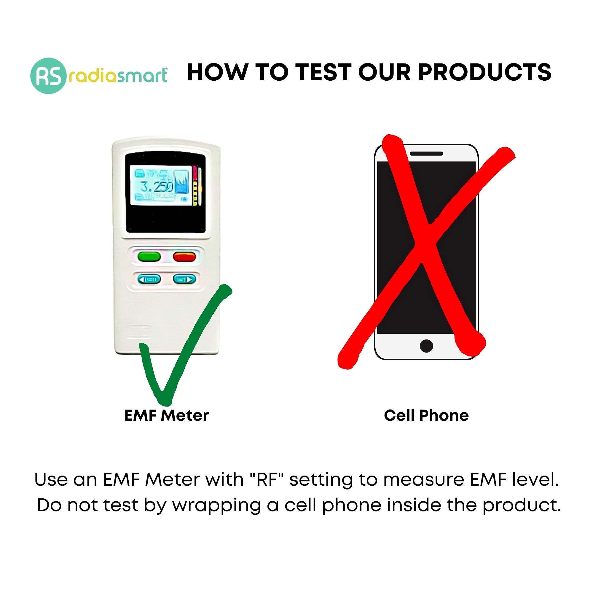 Radia Smart® EMF Hat - Faraday Hat, Baseball Cap 5G Blocking, RF Shielding, EMF Protection, WiFi Radiation Blocker. Black