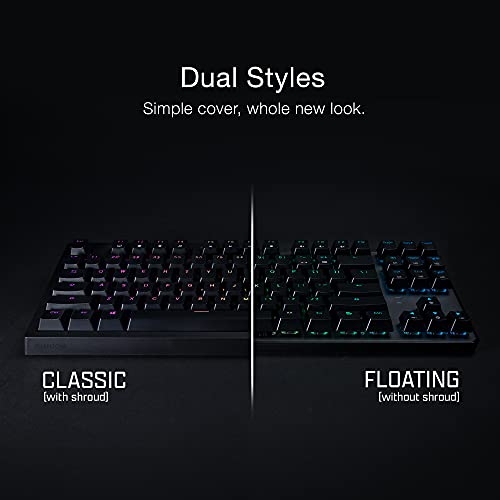 Tecware Phantom Shroud Classic Magnetic Keyboard Cover, for Phantom 87 and 104 Mechanical Keyboards (87 Keys Black)