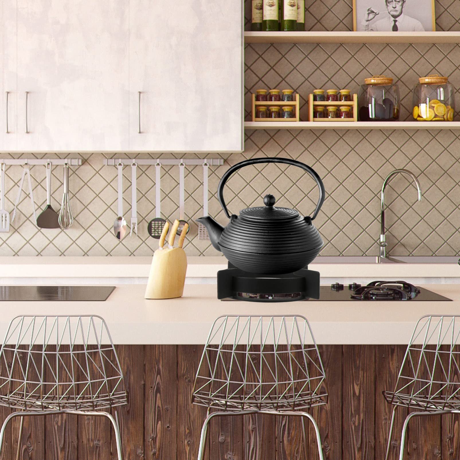 SOLUSTRE Metal Brackets Gas Stove Wok Holder Rack Cast Iron Wok Ring Milk Pot Non- Slip Wok Support for Home Kitchen Cookware Stove E1 Metal Stand